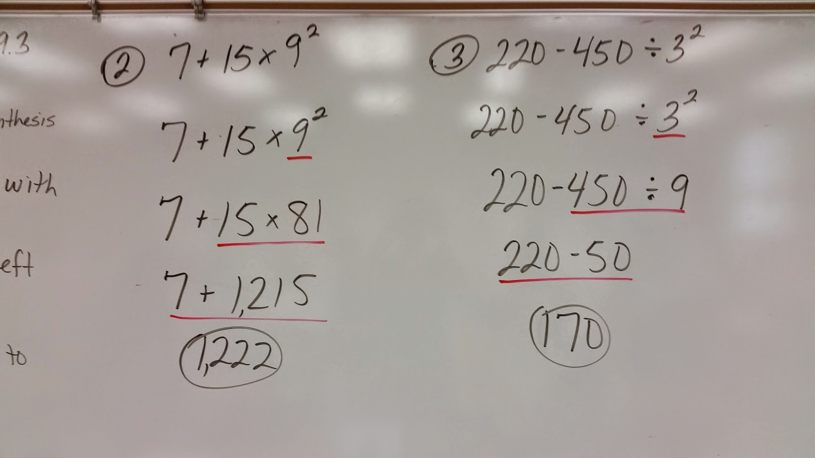 Mrs. Negron 6th Grade Math Class: Order of Operations Module 9.3