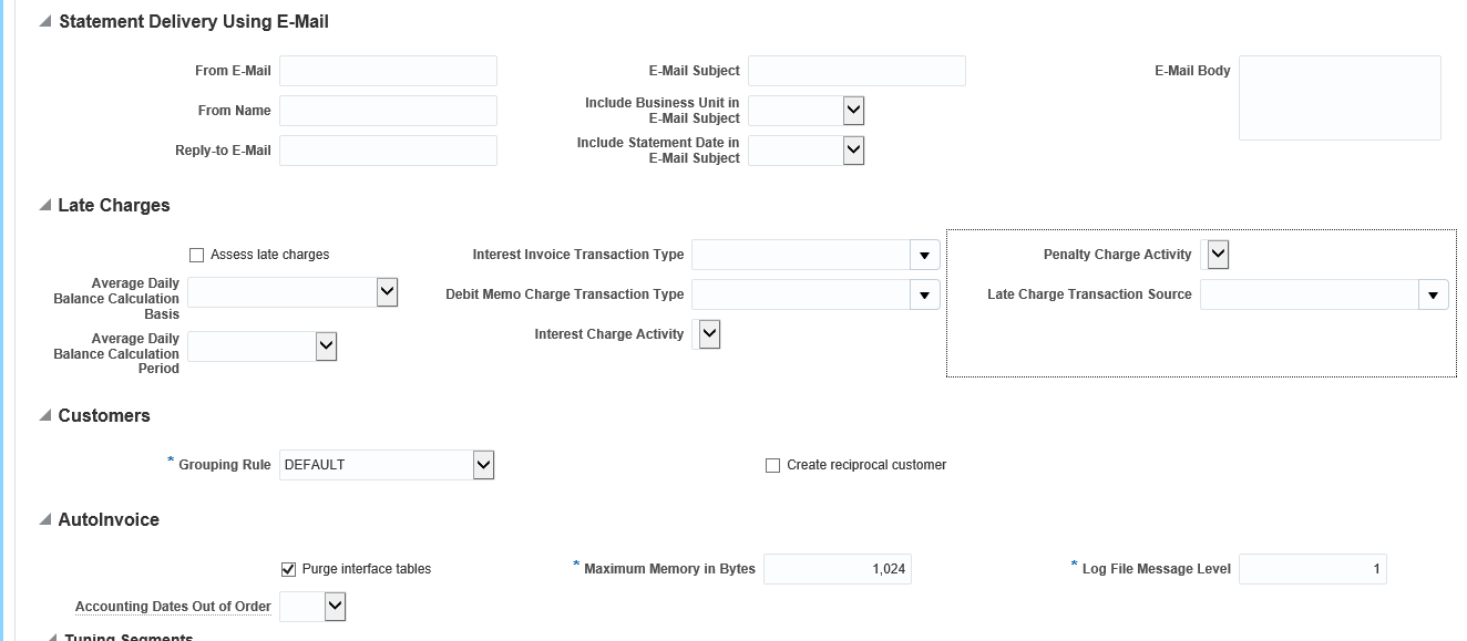 Oracle Application's Blog: Receivables System Options in Oracle Fusion ...