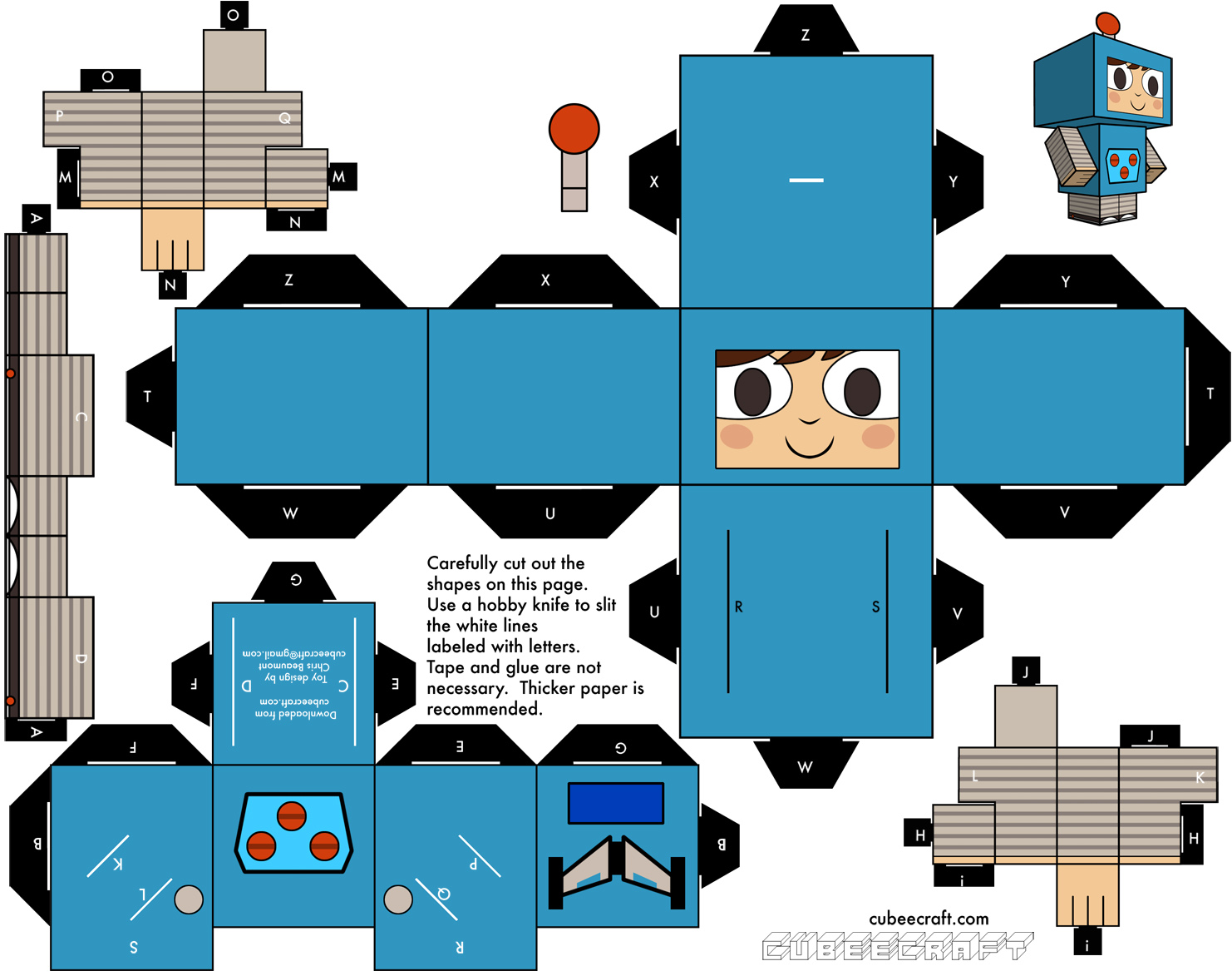 Adel's Book: Cube Paper Craft Some Cute Characters