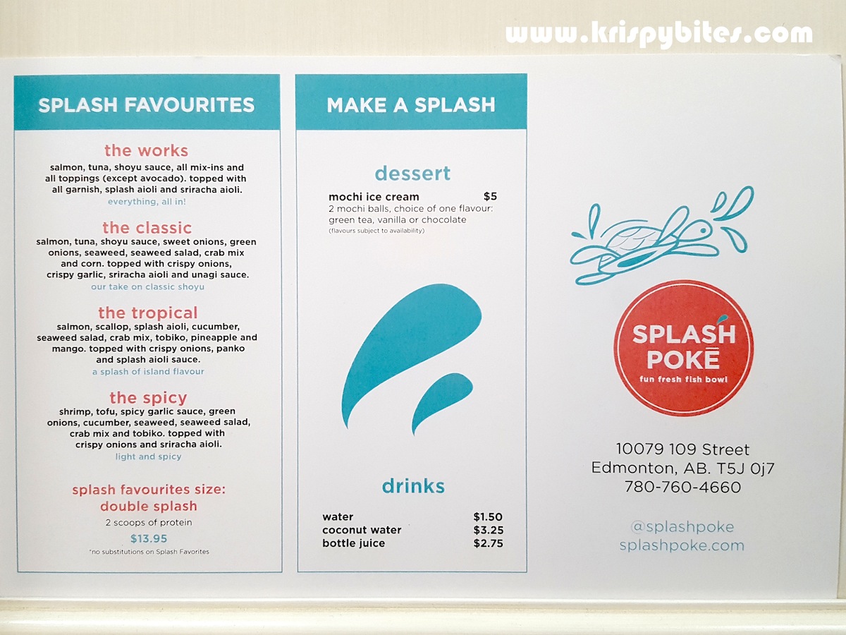 Splash Poke - Hawaiian Poke Bowl - Krispy Bites