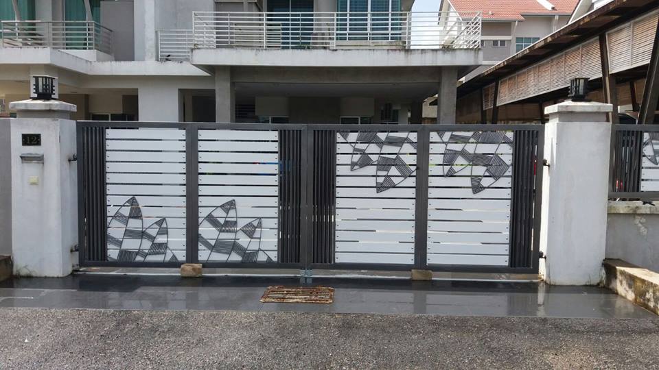 Lagi Tempahan Pagar Aluminium Corak Daun