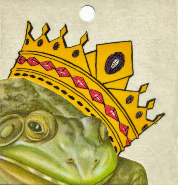 Dadadreams' Original Collage Art: Frog Art Collage