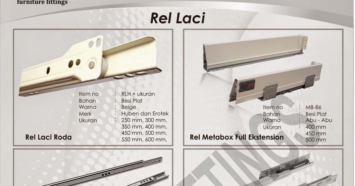 Rel Laci Huben Berbagai Model dan Ukuran - Lintang Fittings