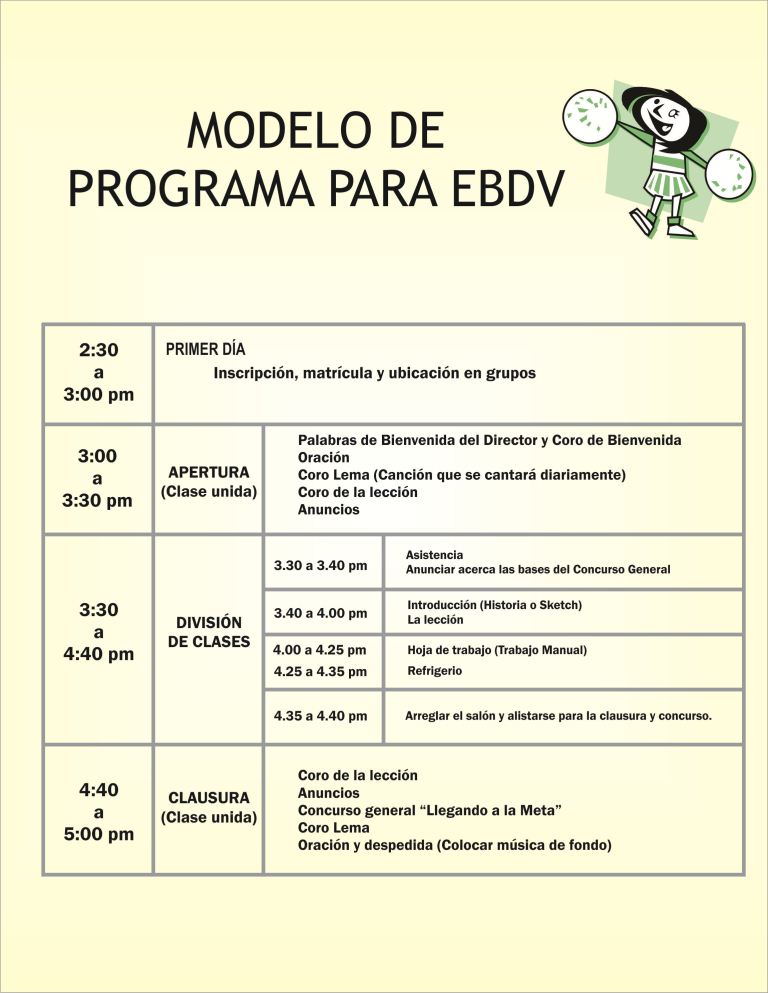 DESARROLLO DE LA EBDV | ESCUELA DOMINICAL MTV