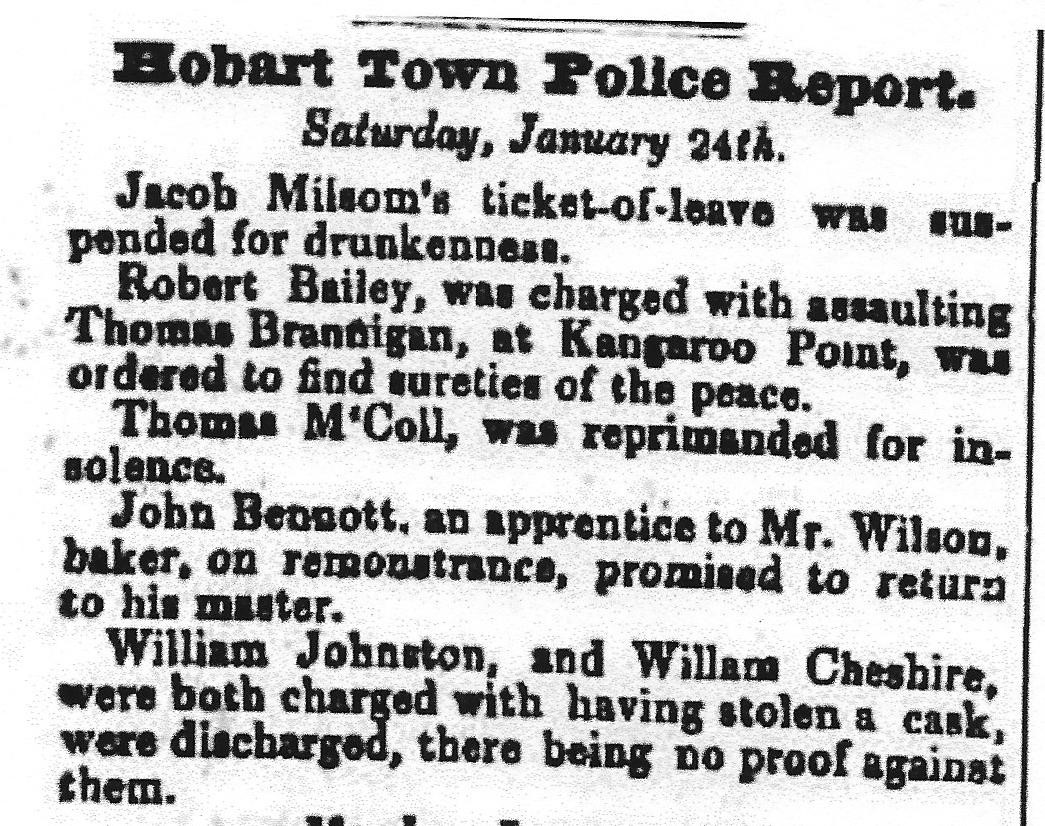 Robert Bayley and Mary Hogan: Van Diemen’s Land to Chain of Ponds