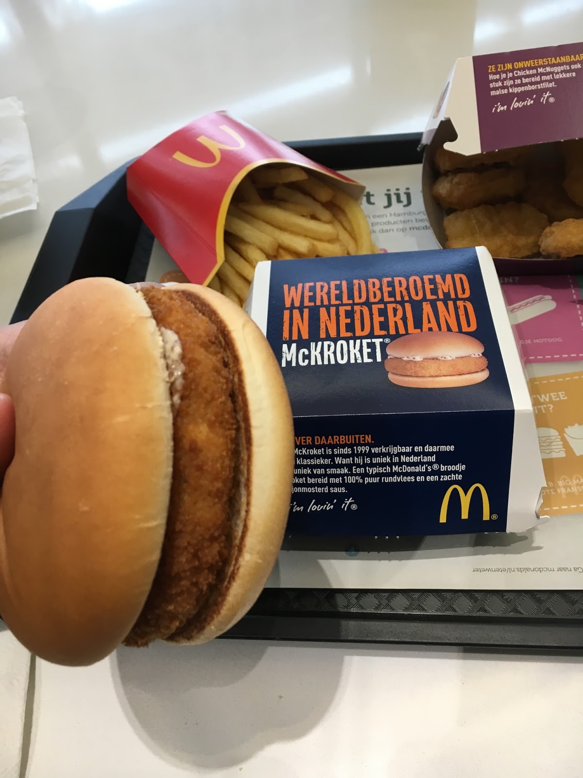 McKroket at McDonalds Fast Food - Netherlands - Travel is my favorite Sport