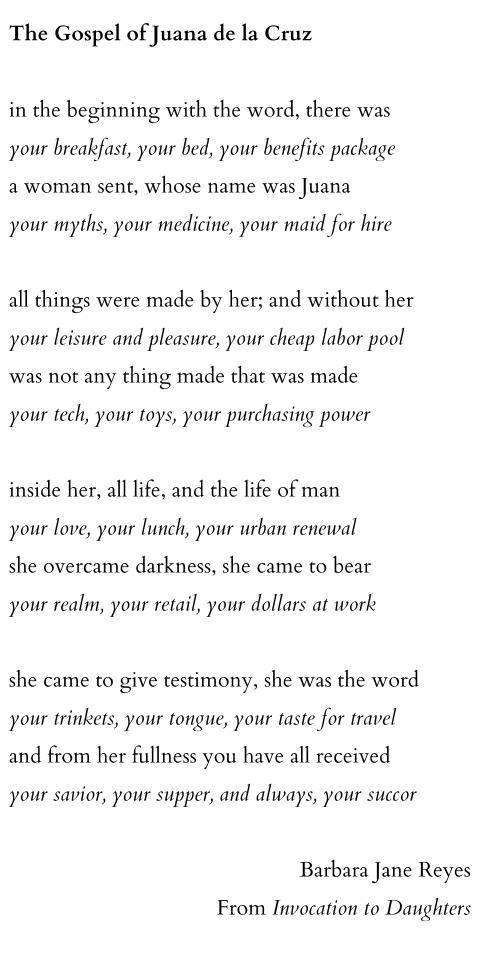 Galatea Resurrects 2017 (A Poetry Engagement): BARBARA JANE REYES