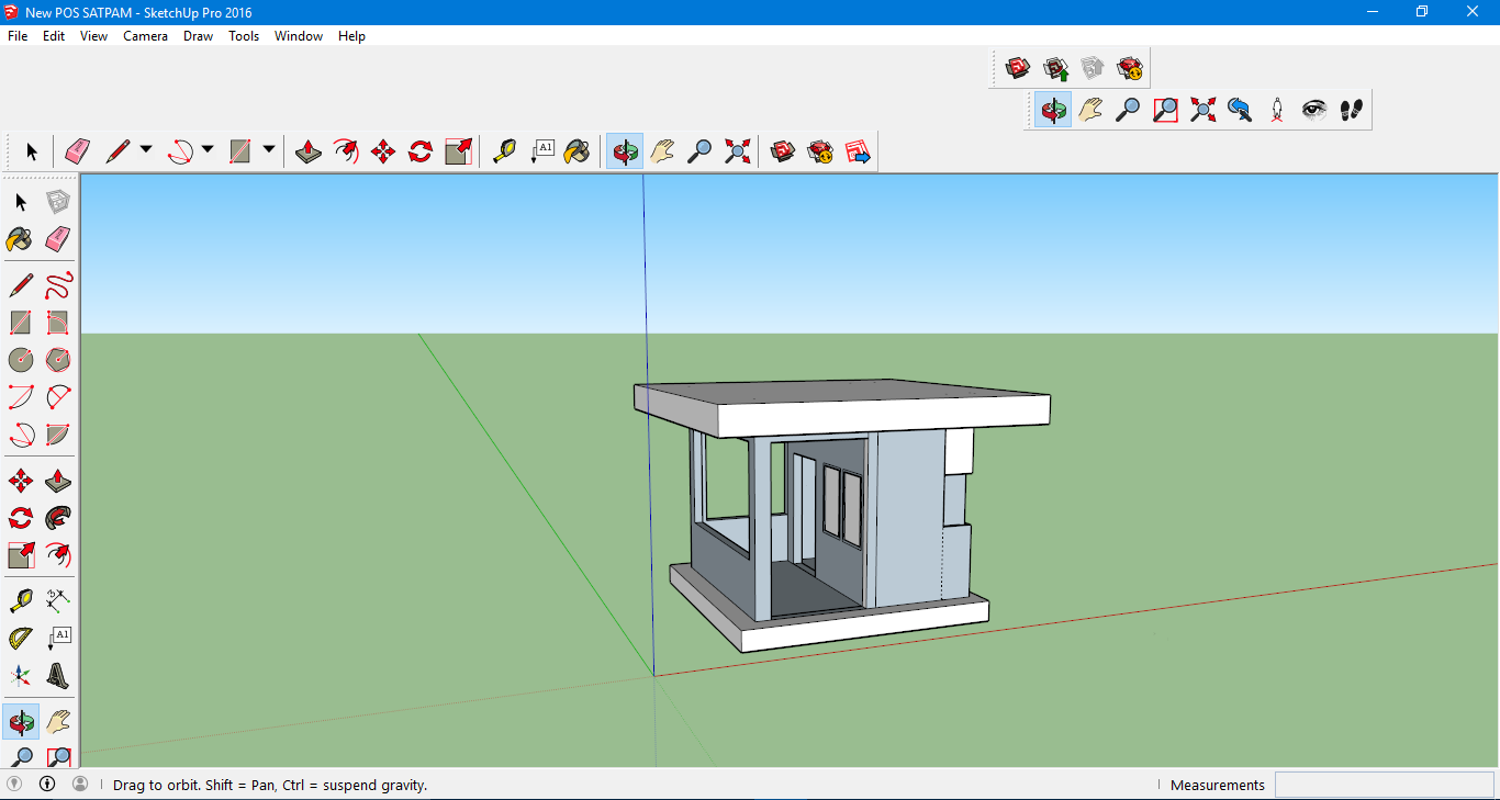 Tutorial Sederhana Membuat Pos Satpam Menggunakan SketchUp ~ Konsultan ...