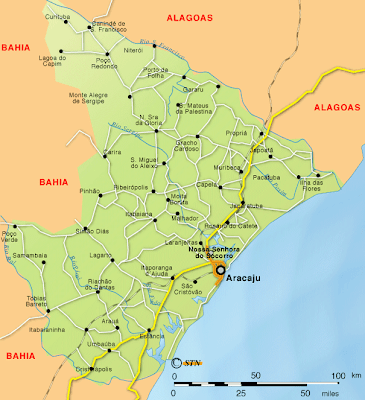 SERGIPE EM FOTOS: Mapa de Sergipe