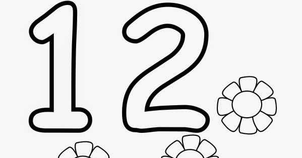 Entrelosmedanos: Number 12 Coloring Pages