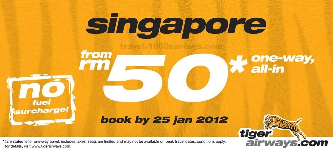 Tiger Airways KL-Singapore from RM50 | Travel