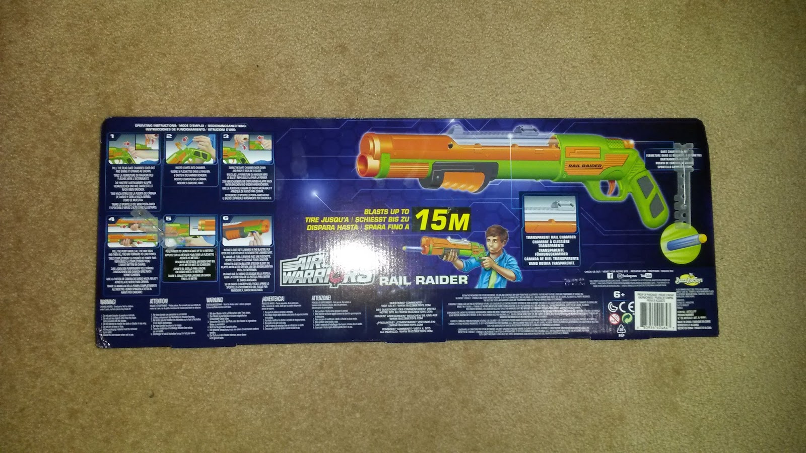 Outback Nerf: Review: Buzz Bee Rail Raider (15m) [Monorail Blaster]