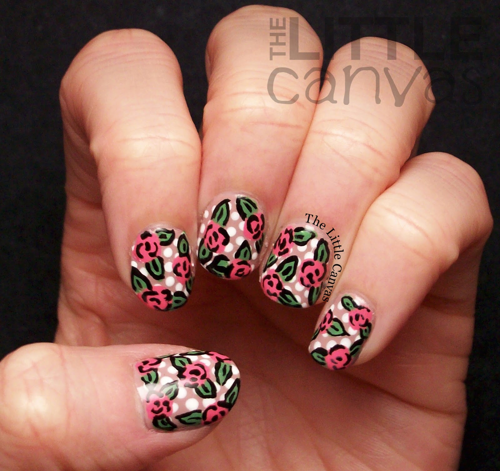Roses Inspired by Trendy Polish - The Little Canvas