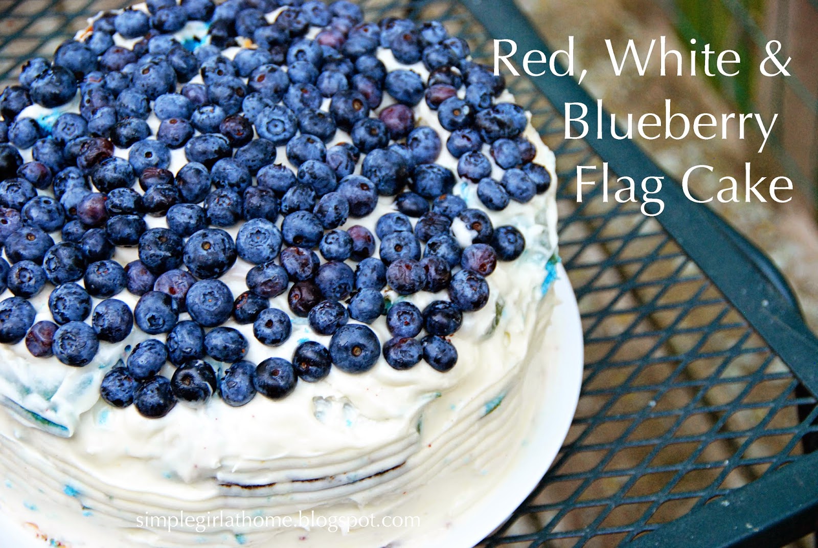 Red, White and Blueberry Flag (Flop) Cake!