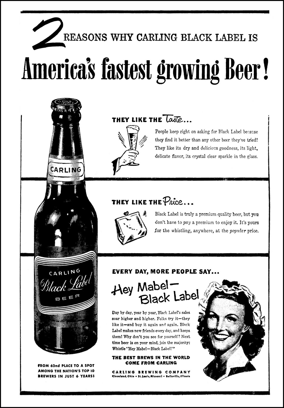 Brady's Bunch of Lorain County Nostalgia: Black Label Beer Ad - Nov. 22 ...
