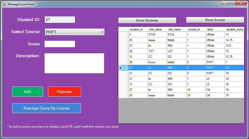 C# Students Information System Source Code - C#, JAVA,PHP, Programming ...