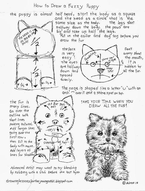 How to Draw Worksheets for The Young Artist: How To Draw A Fluffy Furry ...