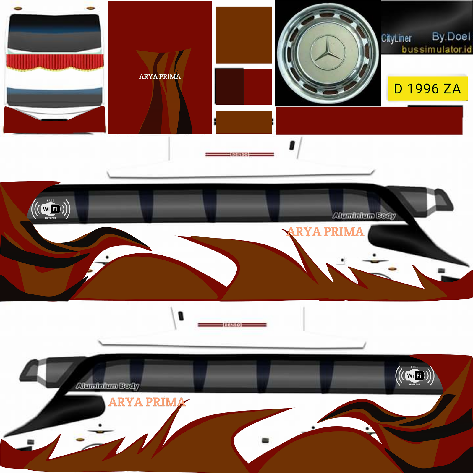 Livery PNG Jernih Bus Simulator Indonesia Part 6 | Download Livery ...
