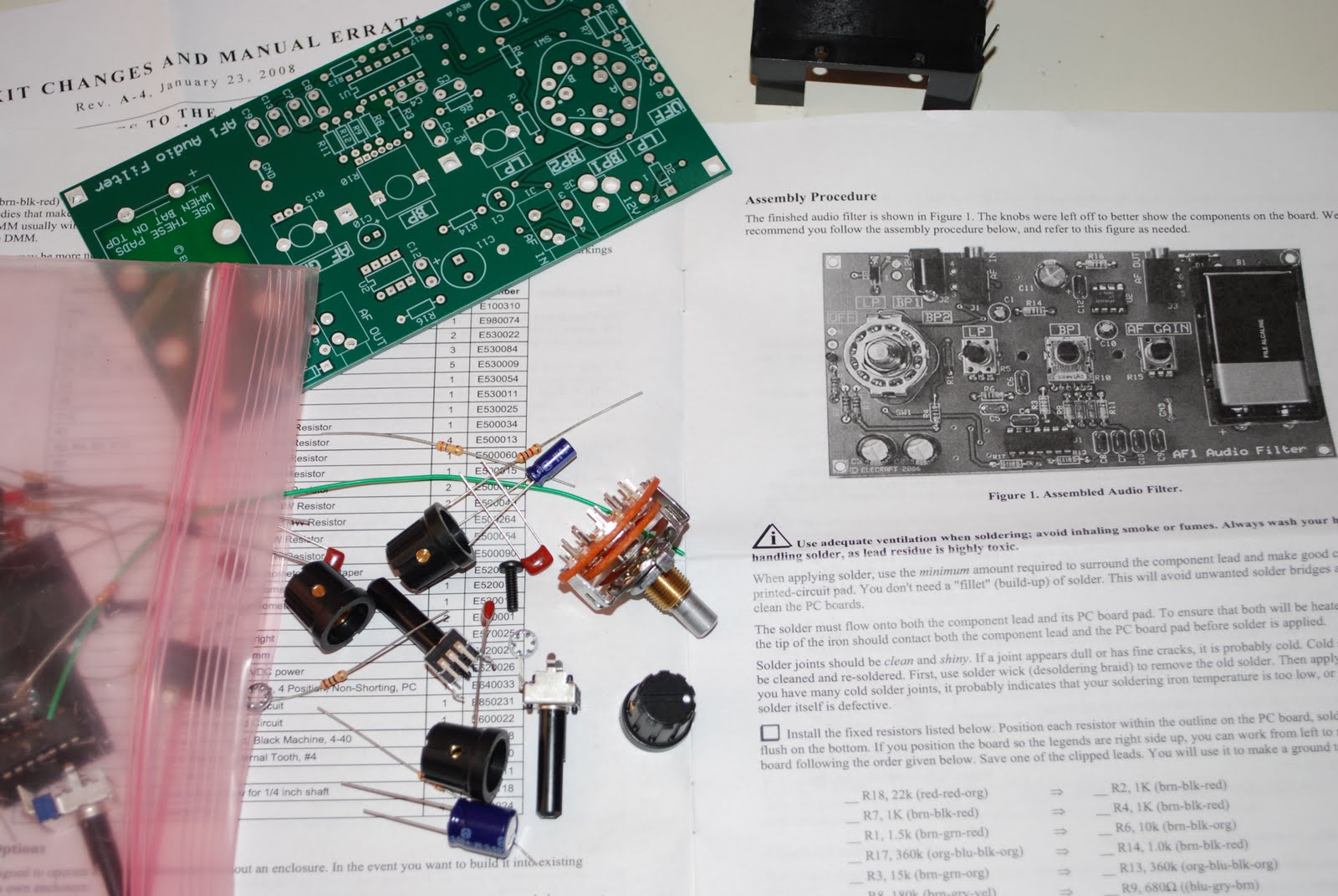 VE9KK Blog : Mini project the Elecraft AF1