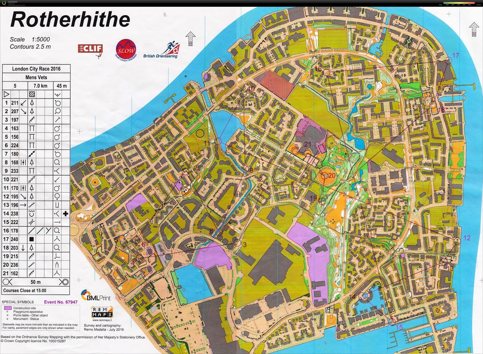 Orientēšanās kartes: Rotherhithe (London)