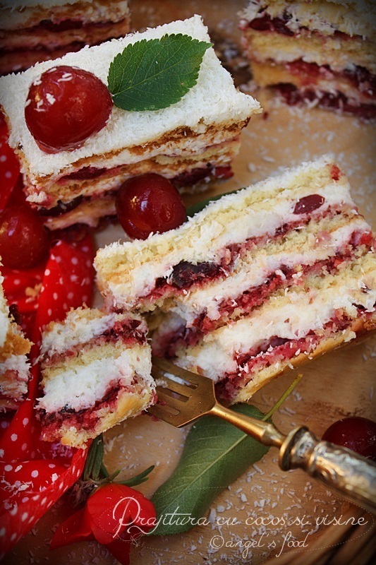 Angel's food: Prajitura cu cocos si visine