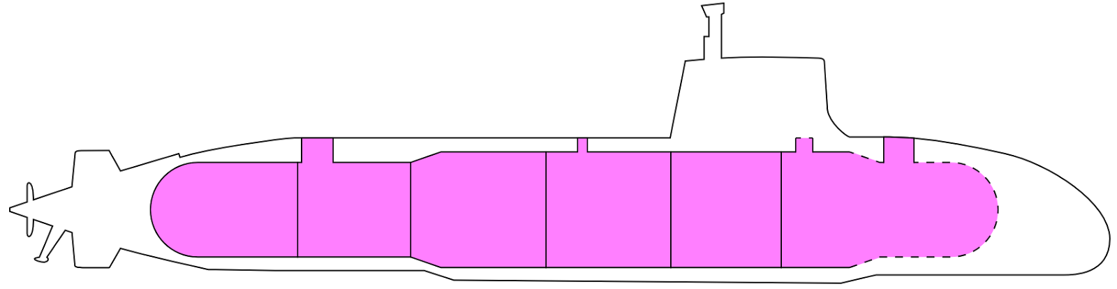 Submarine Matters: Soryu Double and Single Hull Sections Diagram