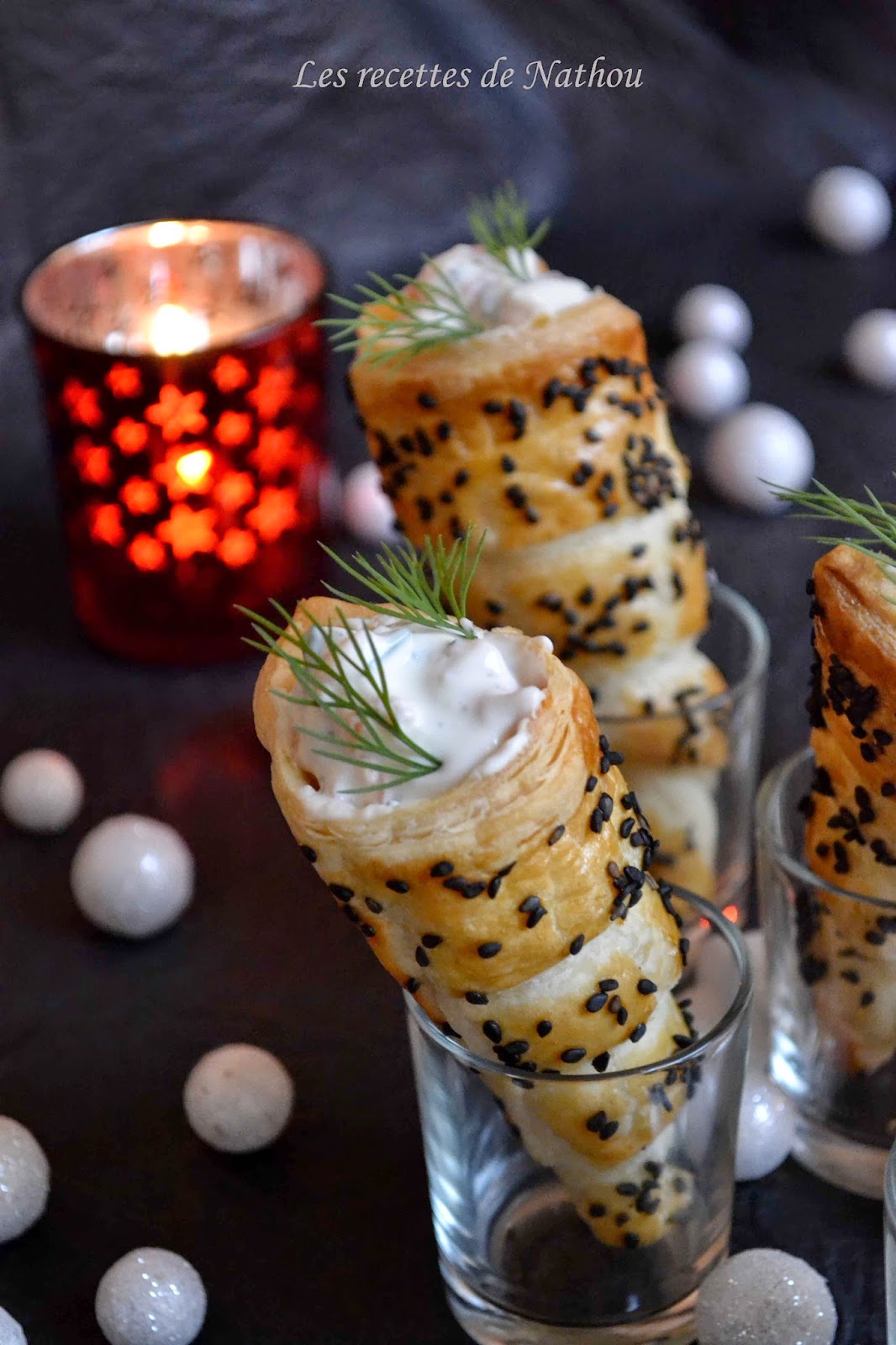 Ma cuisine au fil de mes idées...: Cornets feuilletés au fromage frais ...