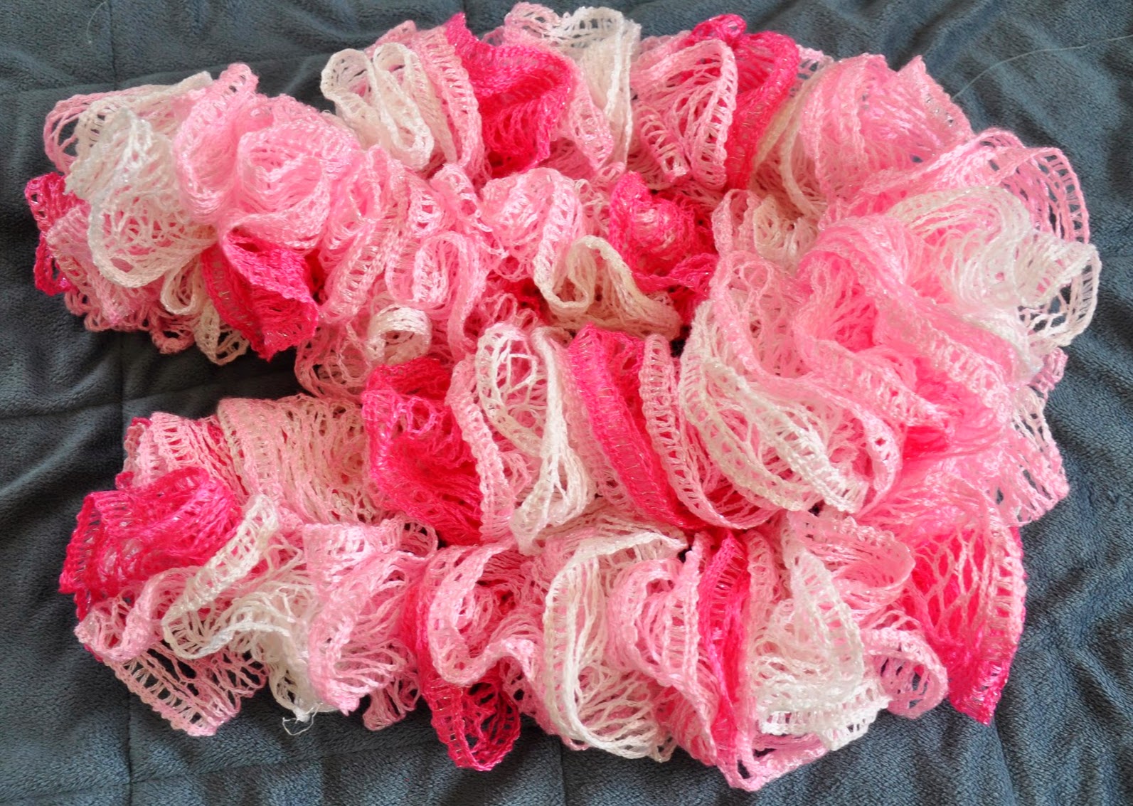 Indoors and Outdoors: Knit Ruffled Spring Scarf