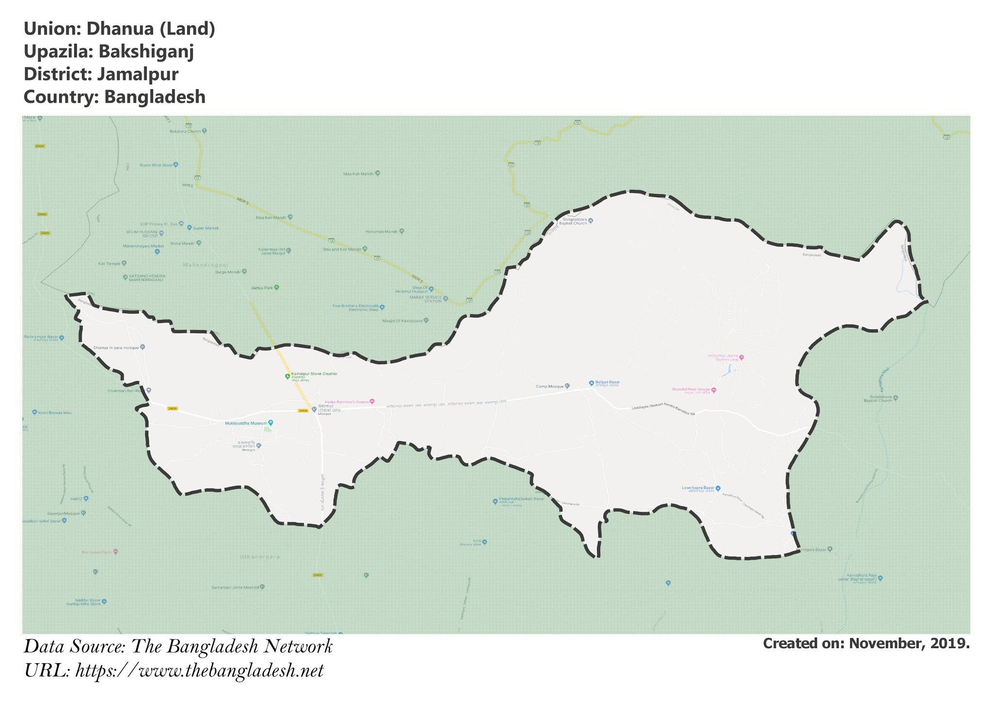 Dhanua Union, Jamalpur