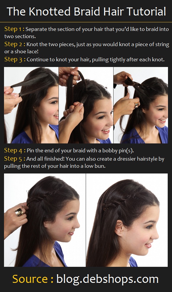 The Knotted Braid Hair Tutorial | Pinterest Tutorials