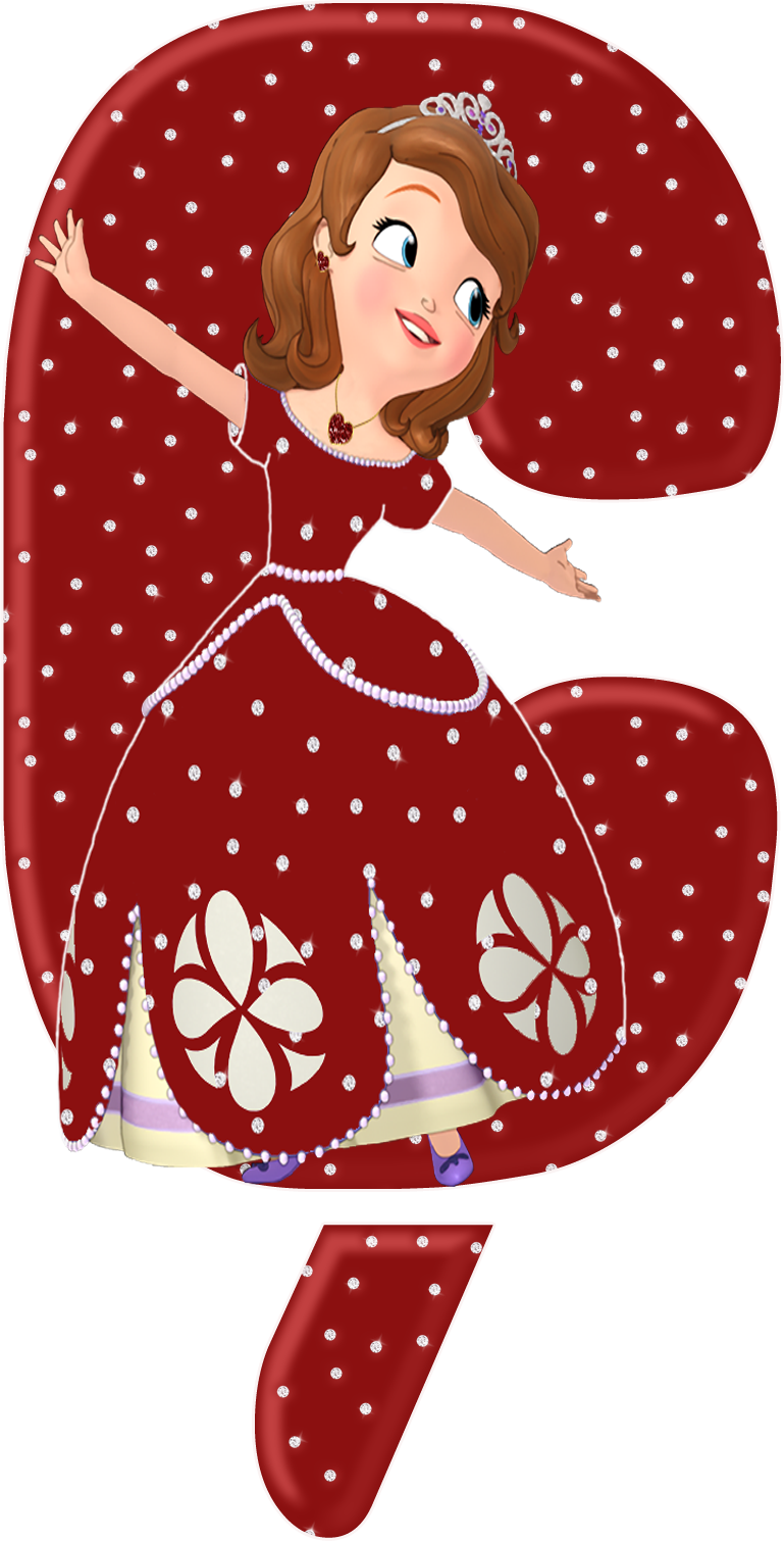 Abecedario de la Princesa Sofría en Rojo. Sofia the First Alphabet in ...