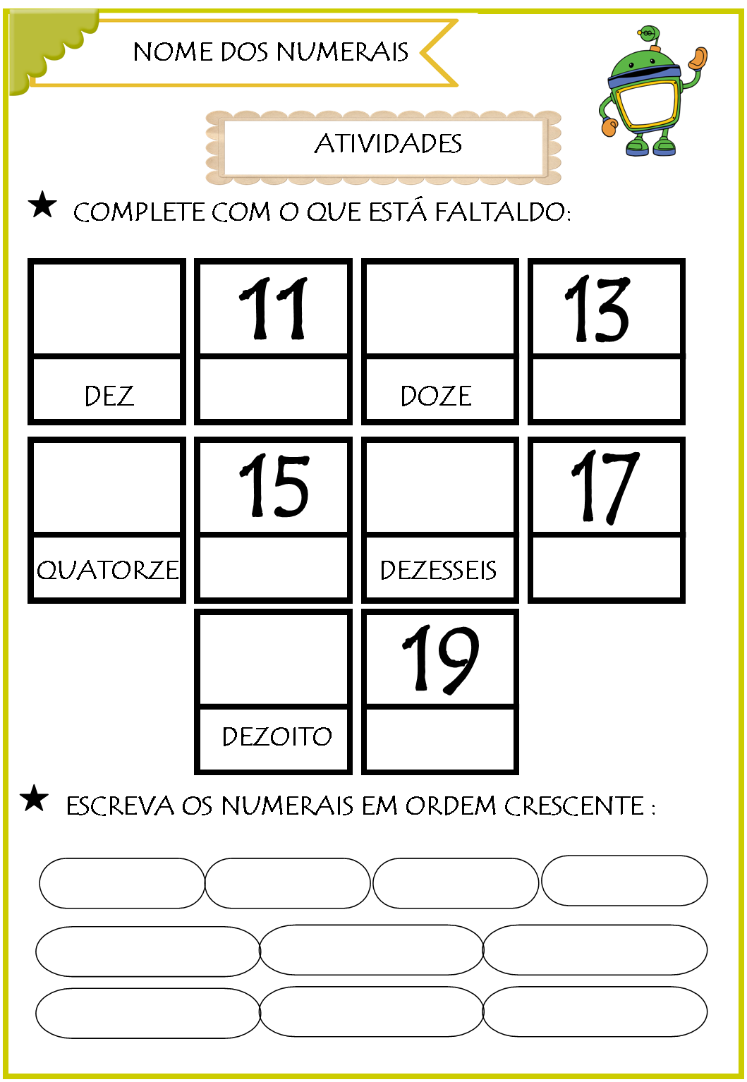 Leitura E Escrita De Números - BRAINCP Leitura E Escrita De Números - BRAINCP