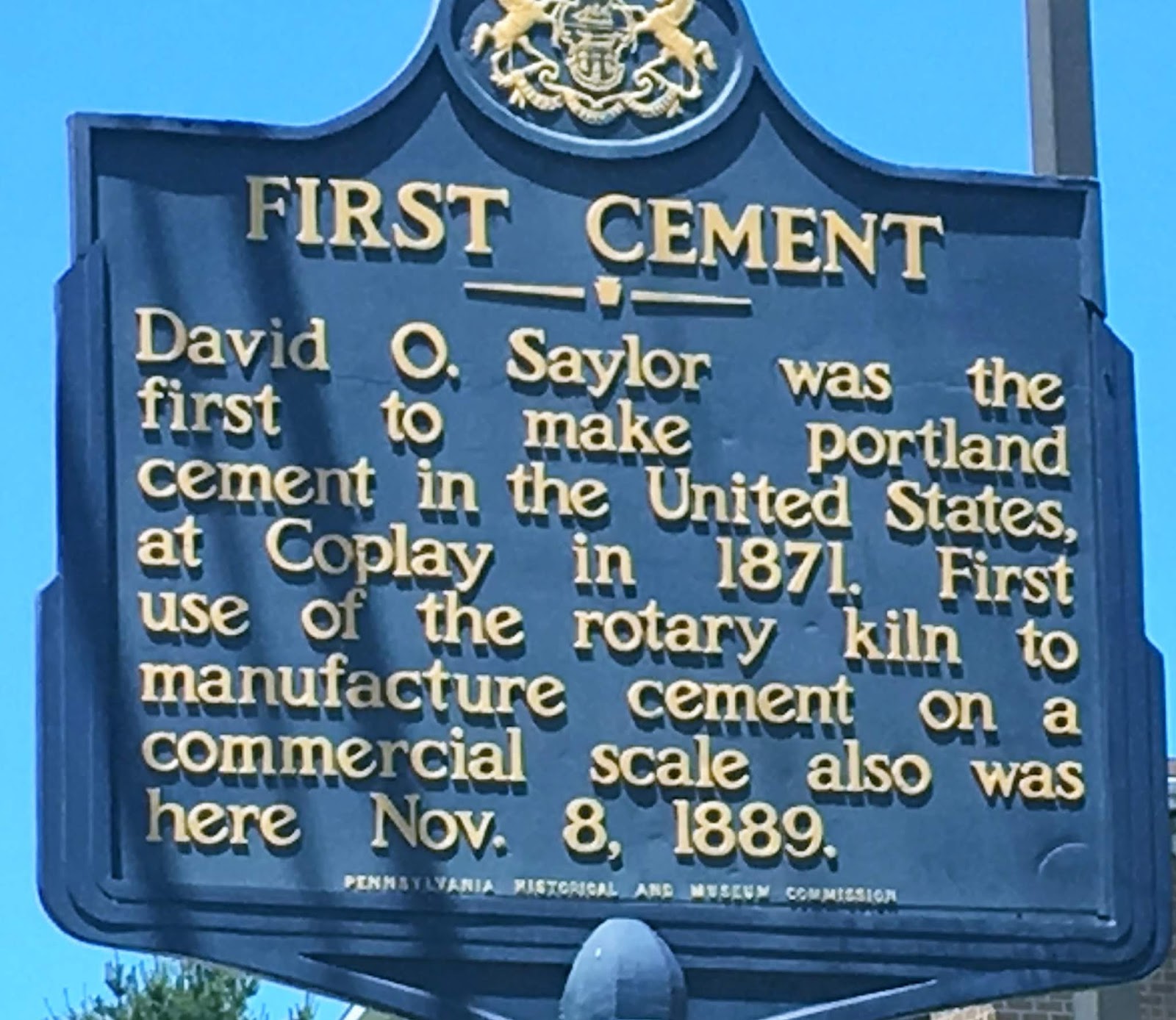 MarkerQuest: First Cement, Coplay, Lehigh County