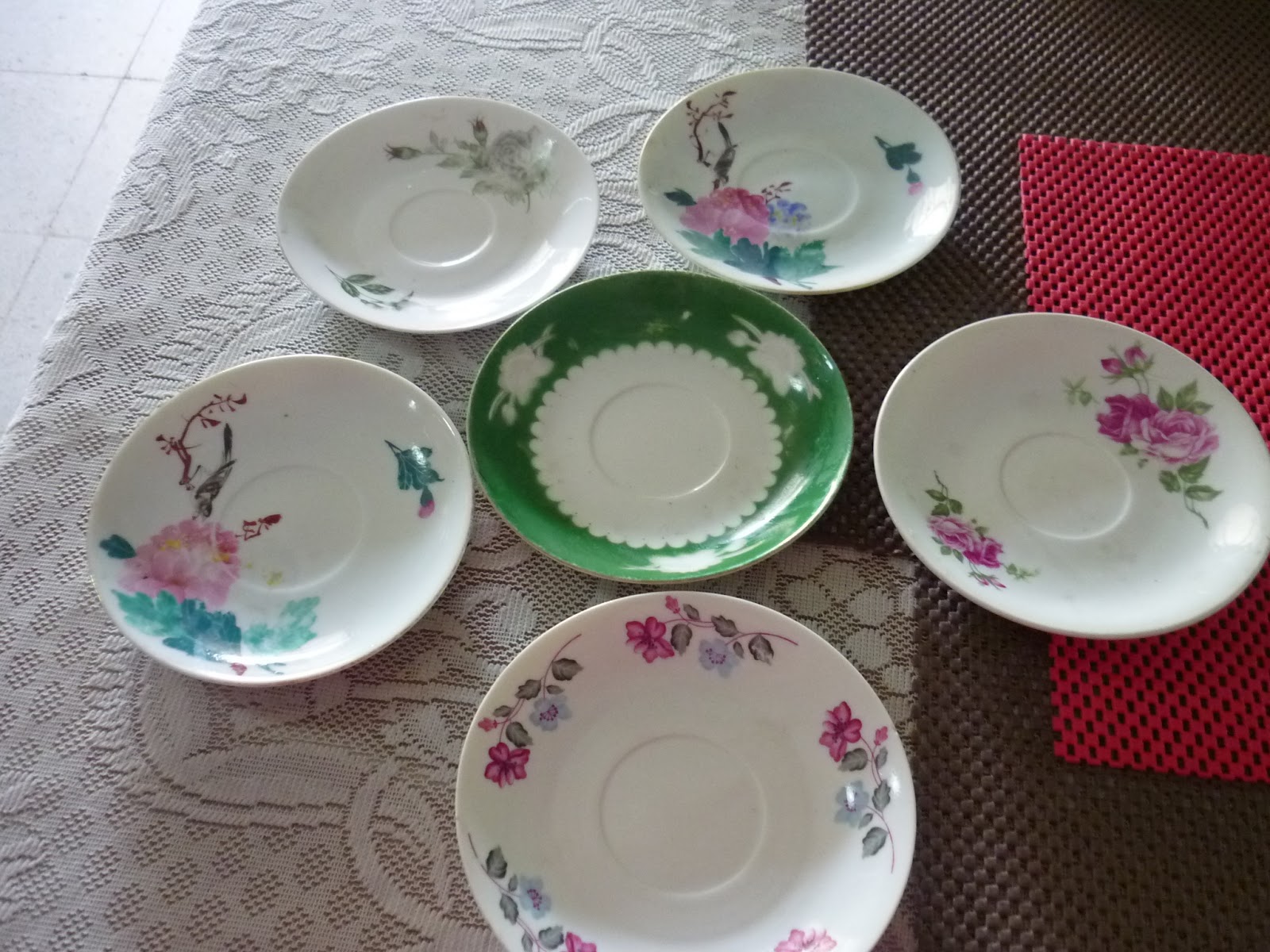 Mama's Heritage: piring cawan sea shell hijau