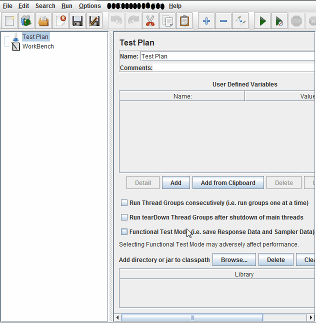Perflink Jmeter Config Element User Defined Variable
