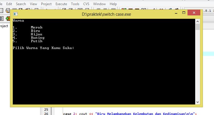 Contoh Program Sederhana Switch Case pada C++ ~ Ana-ana Bae Sung