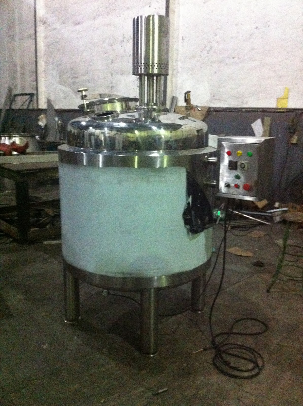 MESIN FARMASI: TANGKI MIXER TURRAX DOUBLE JACKET