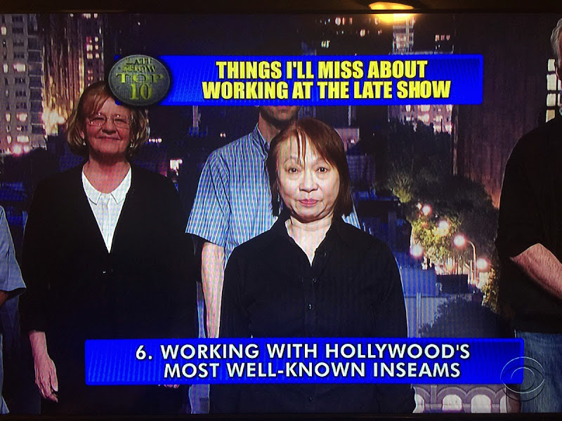 slantyapolis: 3X Pics And Video: Susan Hum Late Show Costume Designer