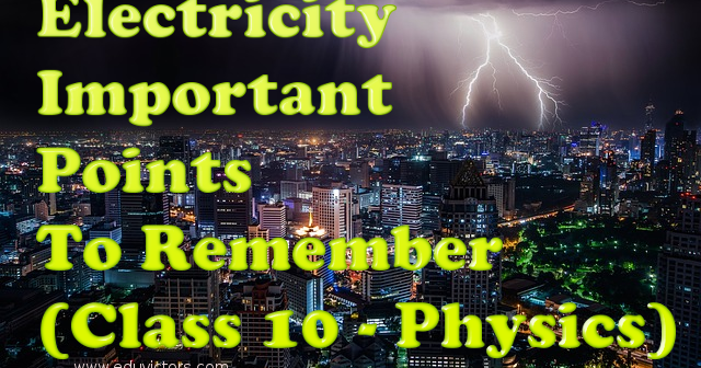 CBSE Papers, Questions, Answers, MCQ ...: CBSE Class 10 - Physics - Electricity - Important ...