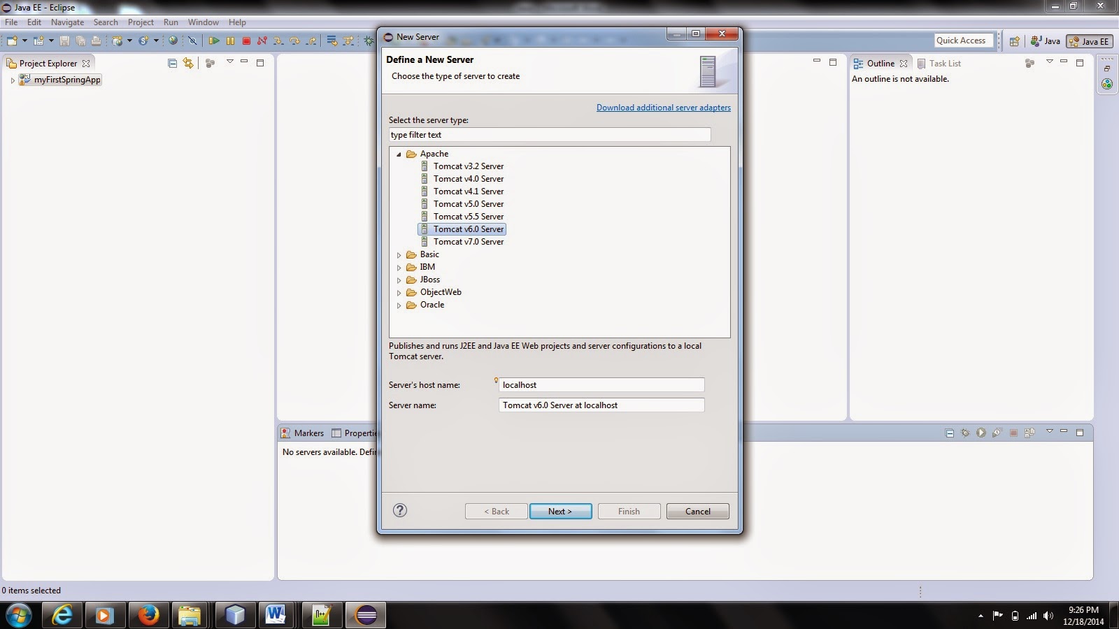 Programming for beginners: Configure tomcat server in eclipse