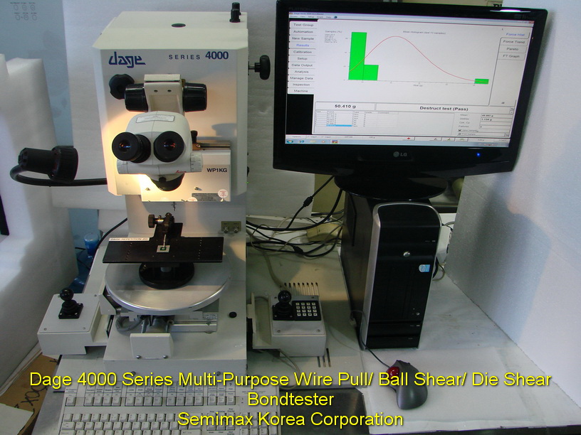 Semiconductor Equipment: Dage 4000 Series Dage4000 Wire Pull / Ball ...