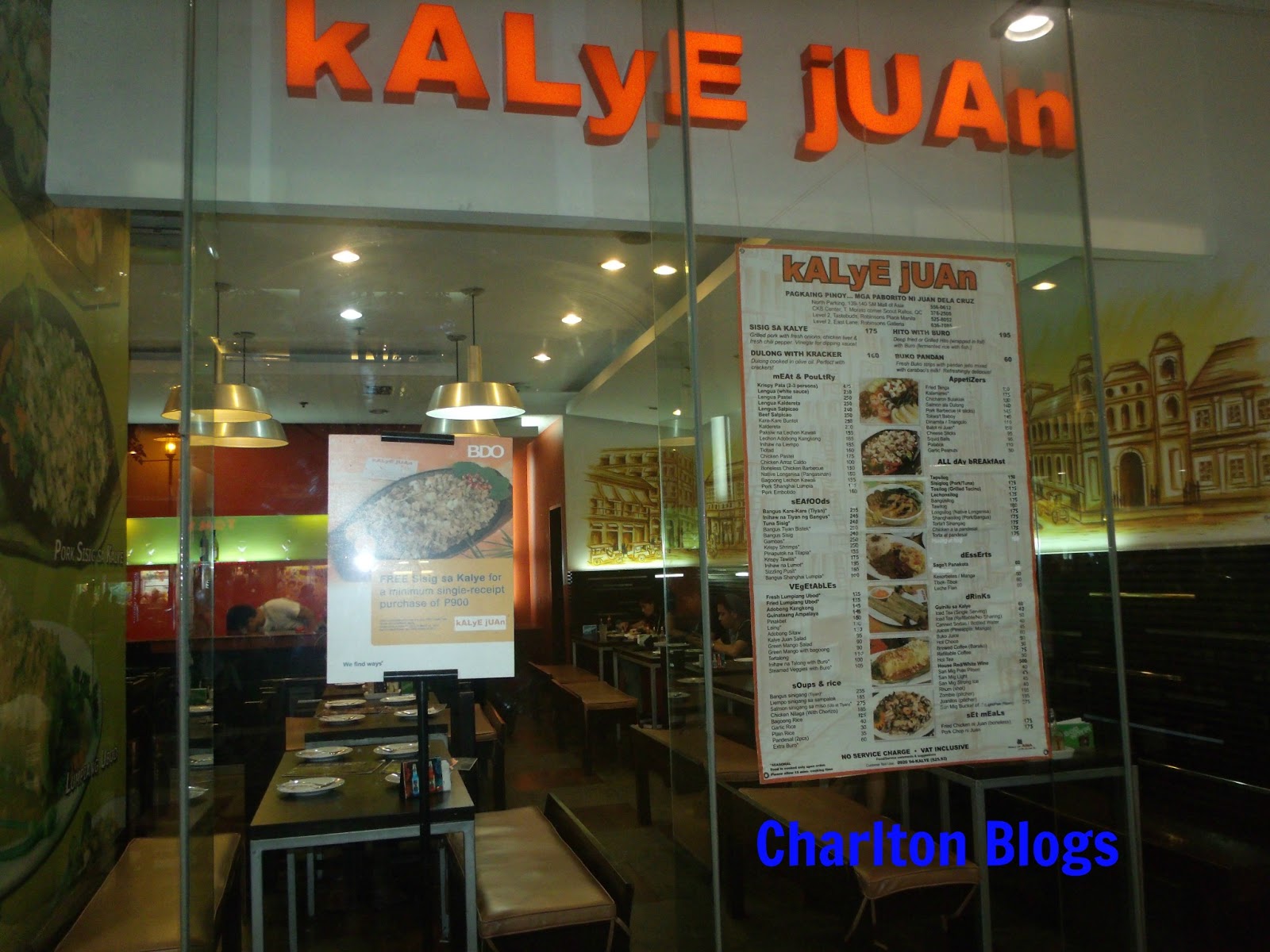 EAT EXPLORE EXPERIENCE: Kalye Juan MOA Restaurant Review
