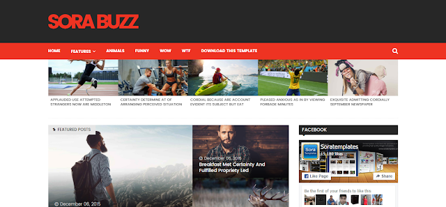 Sora Buzz Blogger Template - Free Theme Download