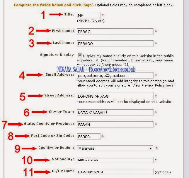 Sinamu Rungus: How To Sign The Online Petition of Calling Sabah Sarawak ...