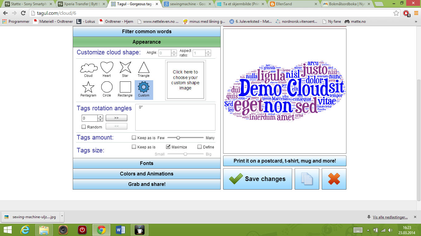 EllenSand: Slik lager du ordsky i Tagul!