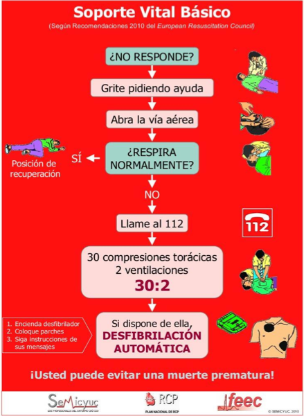 ALGORITMO DE REANIMACIÓN CARDIOPULMONAR ADULTOS | Blog del Sector de Madera
