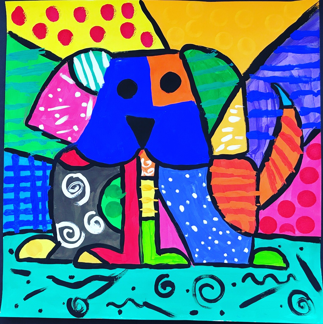 Paintbrush Rocket: 5th Grade Romero Britto Pop Art Paintings!