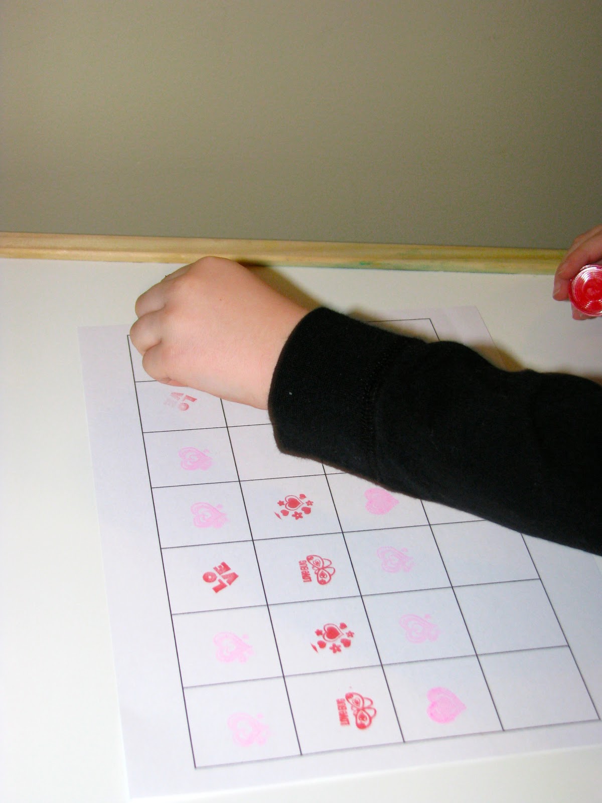 Rainy Day Distractions: Sequencing with stamps