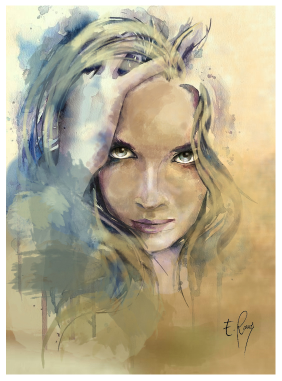 QUIEL RAMOS, ilustrador: Acuarela digital