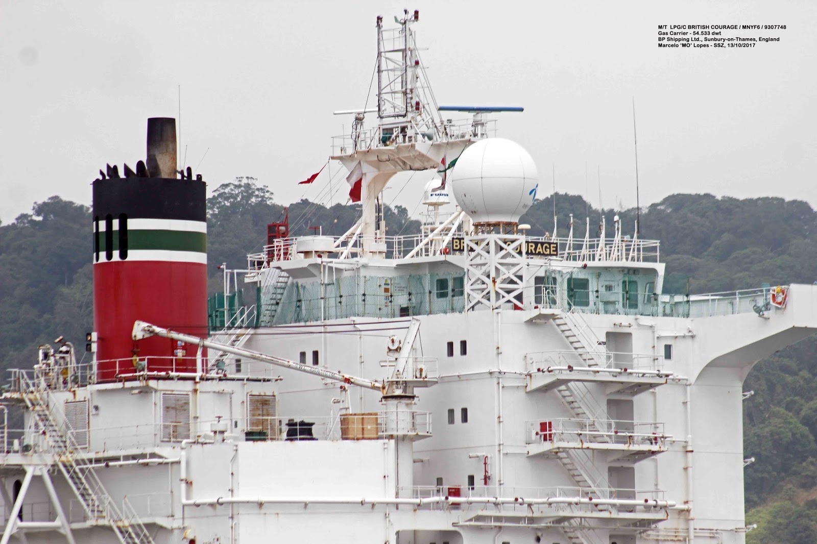 Santos Shiplovers: M/T LPG/C British Courage / MNYF6, Leaving Santos ...